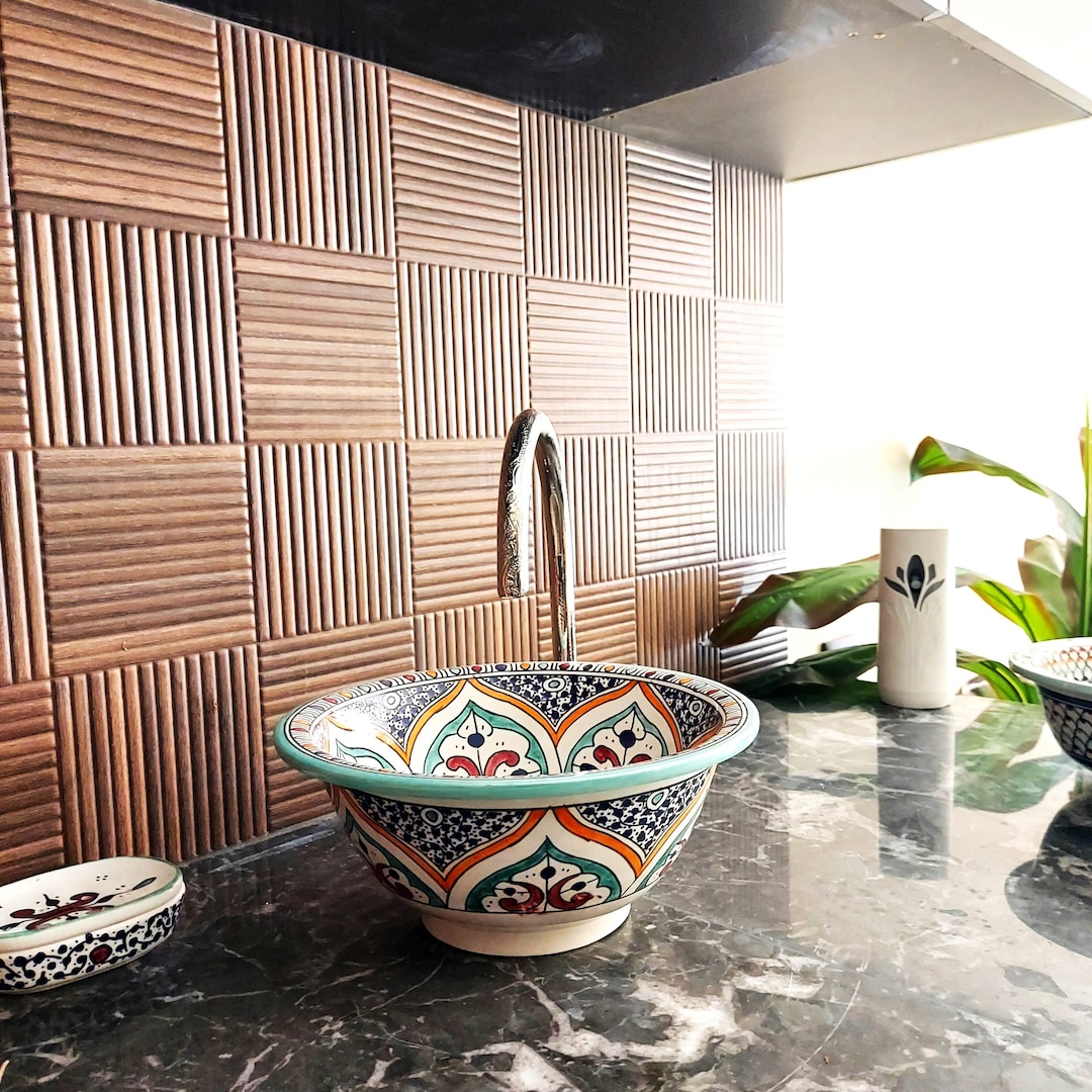 Moroccan Ceramic Wash Basin-handmade Ceramic Sink-pottery Bathtub ...