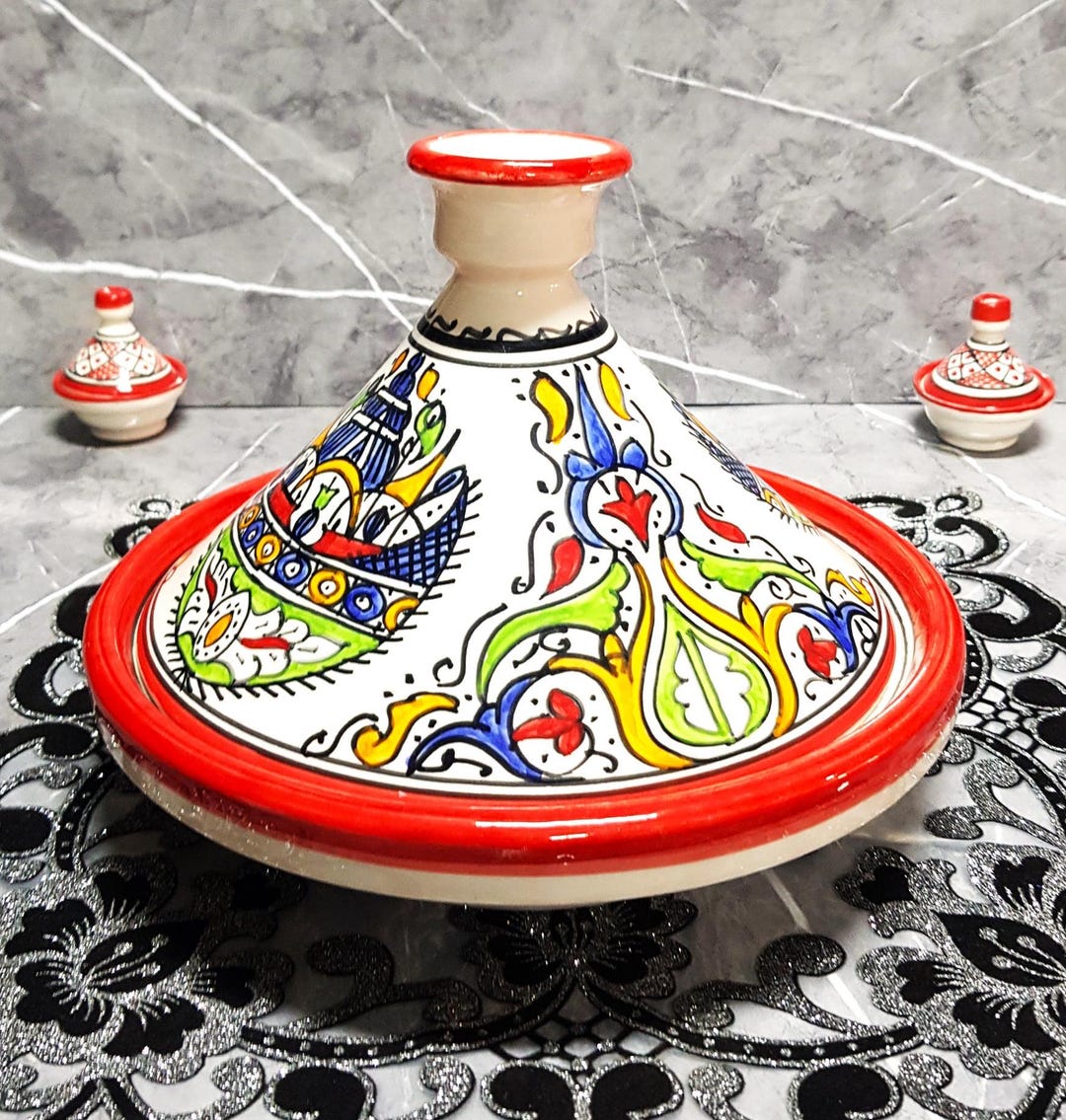 Moroccan Ceramic Tagine for Cooking and Serving-traditional Pottery ...