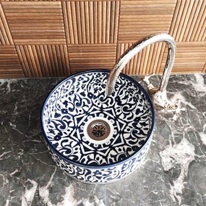 Hand Painted Ceramic Wash Basin-moroccan Ceramic Sink-bathroom Sink ...