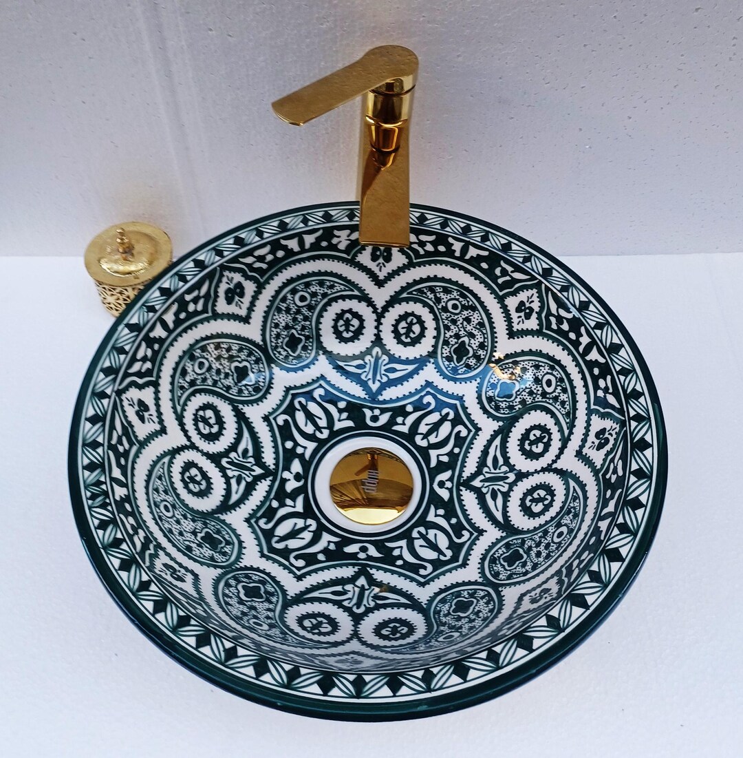 Hand Painted Ceramic Wash Basin-moroccan Ceramic Sink-pottery Bathtub ...
