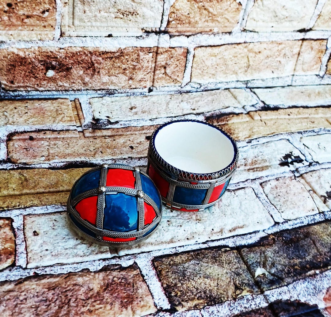 Ceramic Storage Box Inlaid With Silver Nickel-storage Pottery Canister ...