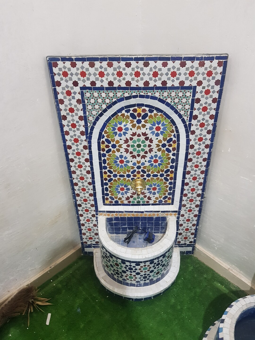 Handmade Moroccan Mosaic Fountain-traditional Garden Decors-fontaine ...