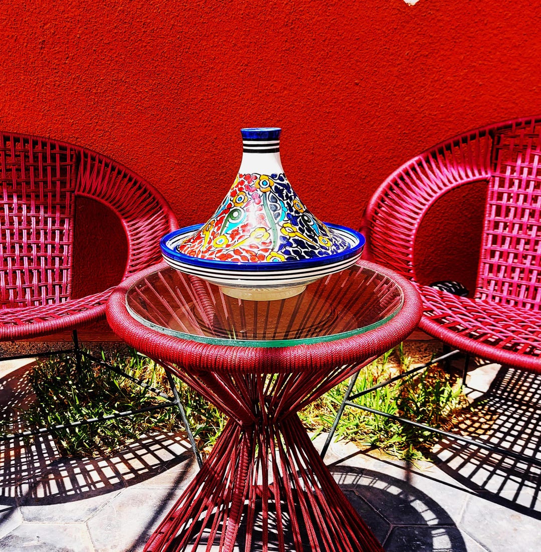 Moroccan Ceramic Tagine for Meal Serving-hand Painted Pottery Tagine ...