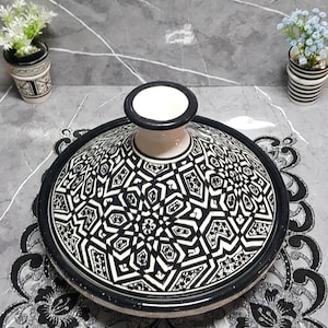 Handmade Moroccan Ceramic Tagine-traditional Pottery Serving Dish ...