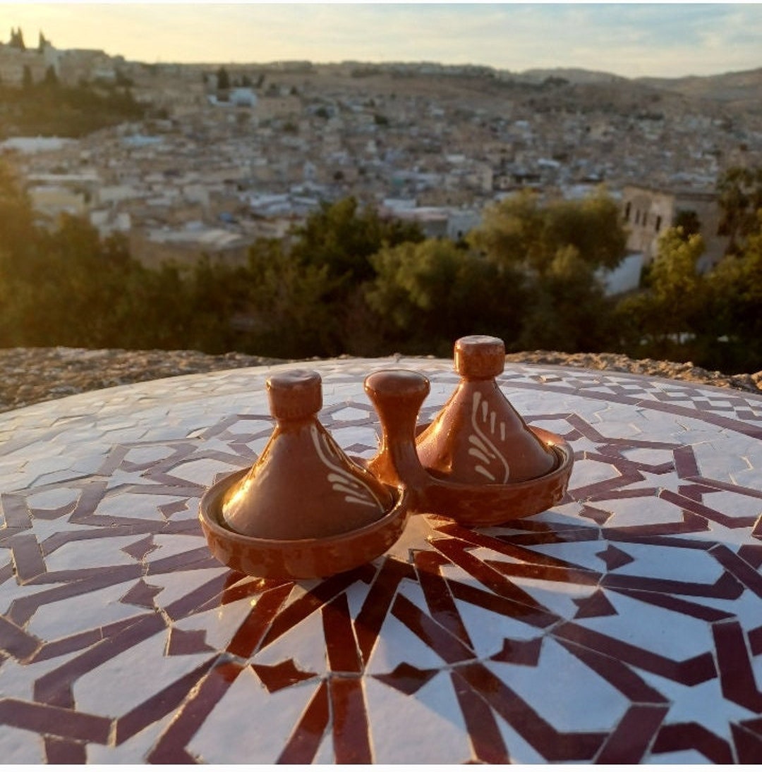 Handmade Ceramic Seasoning Tagine-traditional Moroccan Pottery Tagine ...