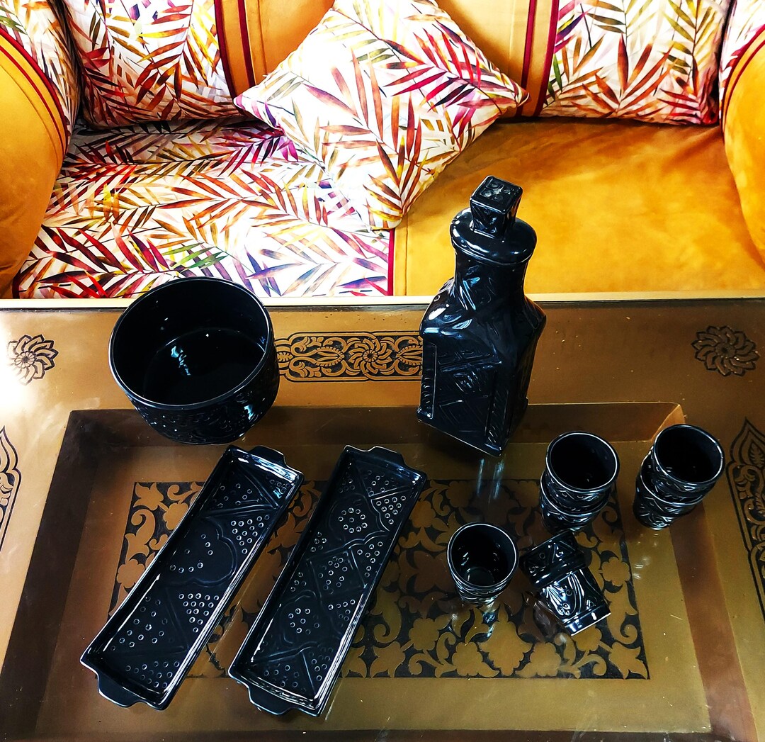 Luxury Hand Carved Ceramic Serving Set-moroccan Pottery Set-appetizer ...