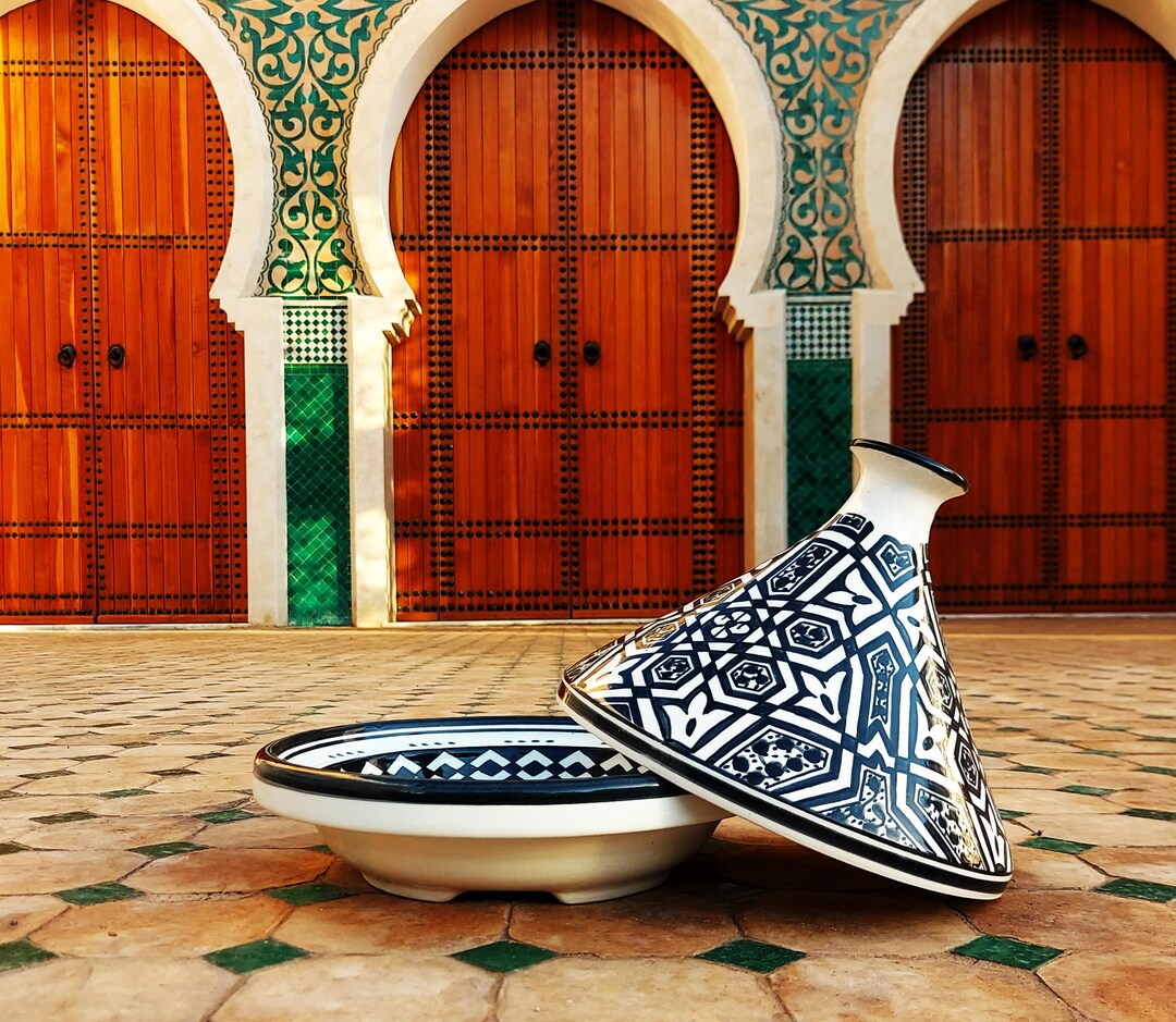 Moroccan Ceramic Tagine for Cooking and Serving-unique Pottery Cooking ...