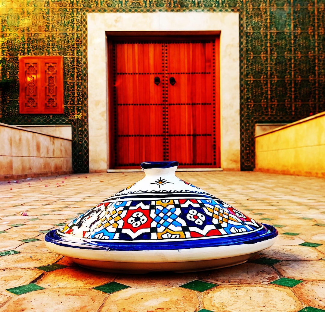 Handmade Ceramic Oval Moroccan Tagine-ceramic Serving Dish-moroccan ...
