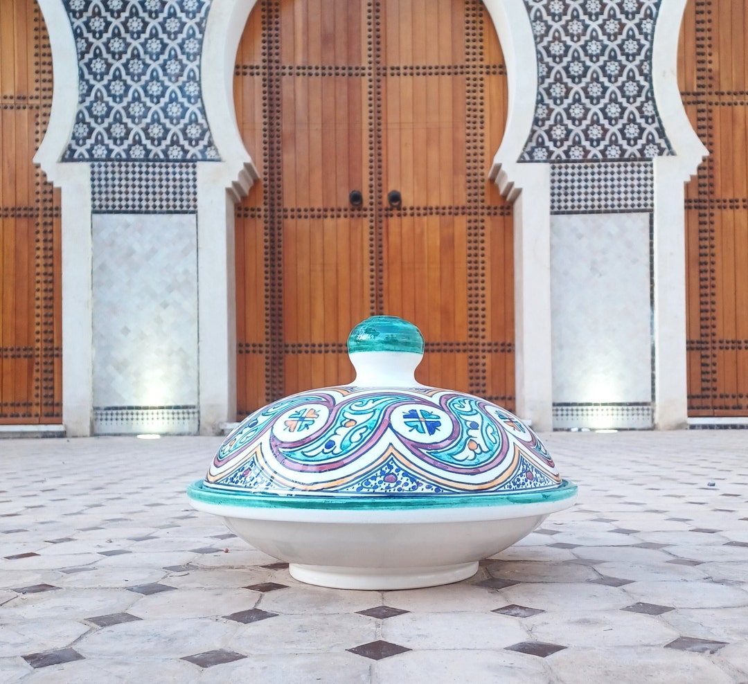Moroccan Large Ceramic Tagine 35cm-ceramic Serving Tagine-pottery ...