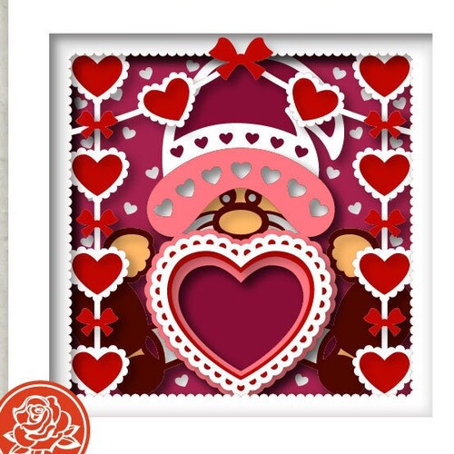 Heart Shadow Box SVG Valentine Shadow Box SVG 3D Shadowbox - Etsy