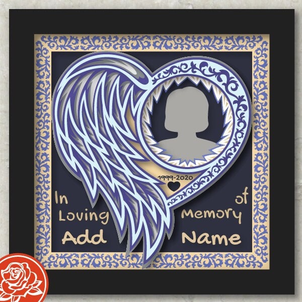Customizable Memorial Shadow Box Svg Files for Cricut - Etsy Australia