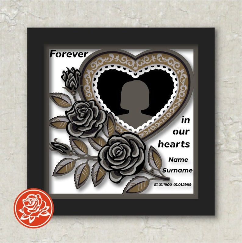 Customizable Memorial Shadow Box Svg Files for Cricut - Etsy UK