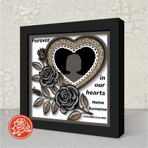 Customizable Memorial Shadow Box Svg Files for Cricut - Etsy