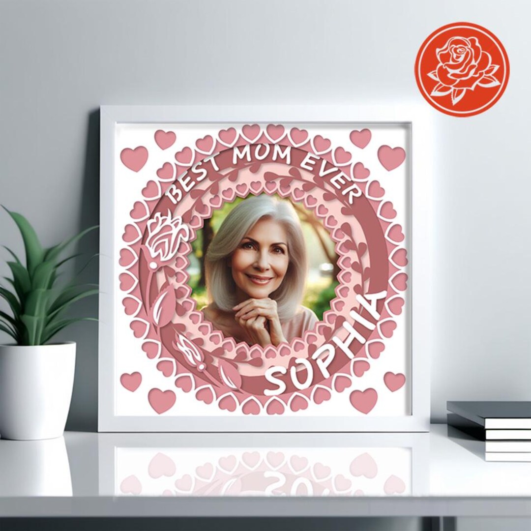 Mom Shadow Box SVG Digital Cut File for DIY Handmade Mother's Day Gift ...