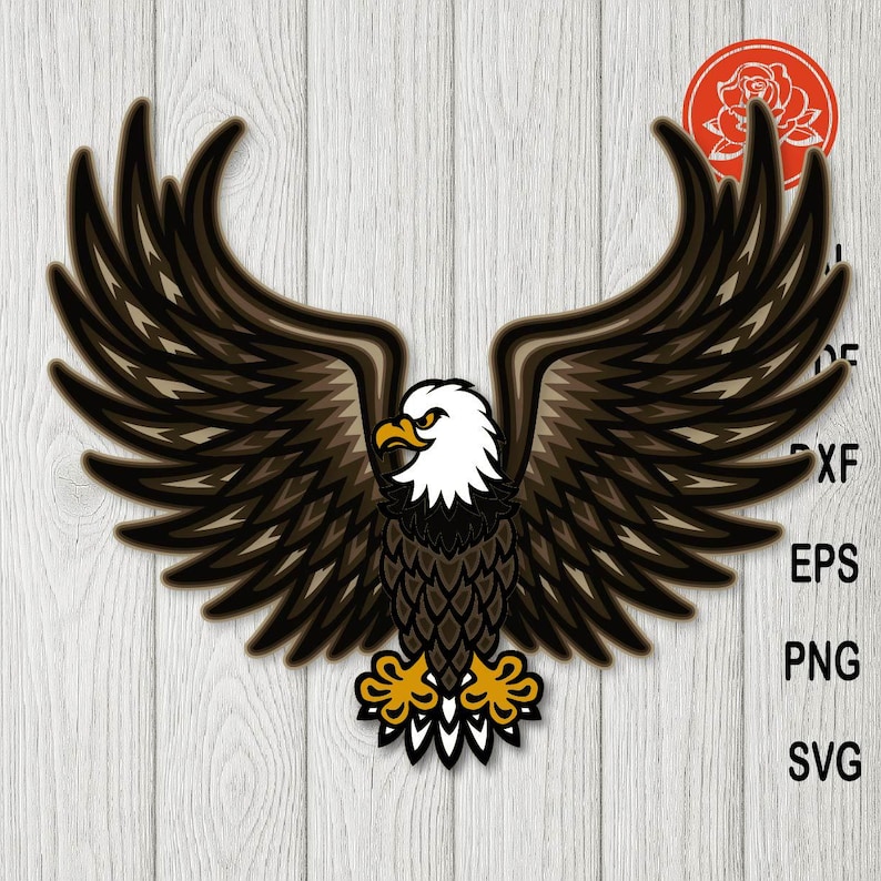 Bald Eagle SVG: Layered Patriotic Cut File (digital Download) - Etsy UK