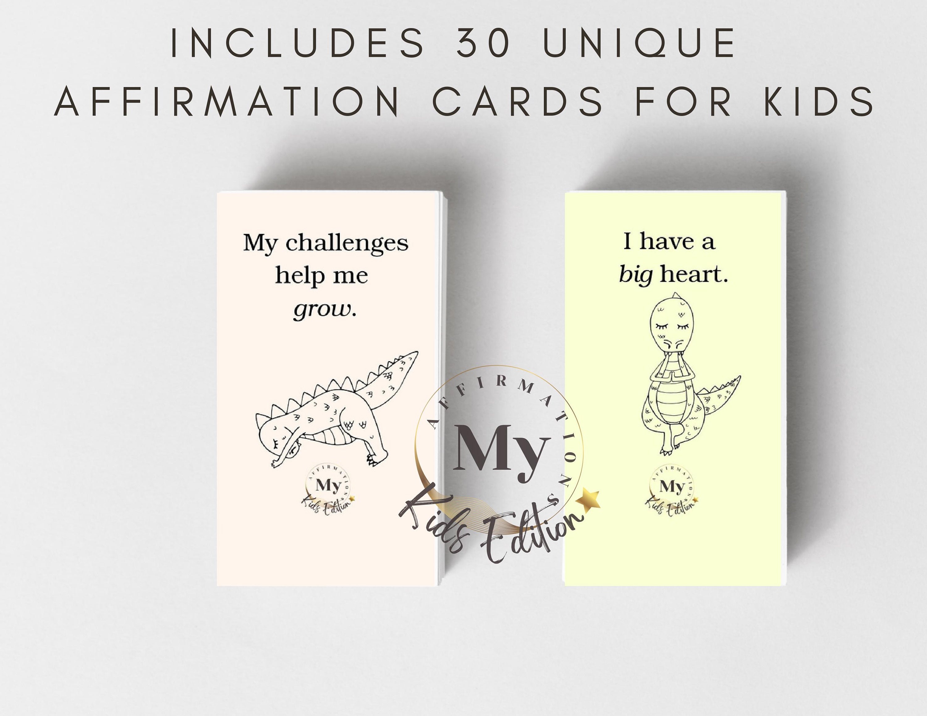 30 Daily Affirmation Cards for Kids, Digital Download, Motivational ...