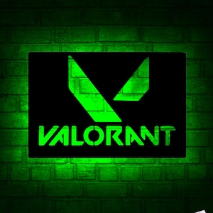 Valorant Inspired LED Name Sign – RGB Gaming Room Wall Decor – Custom ...