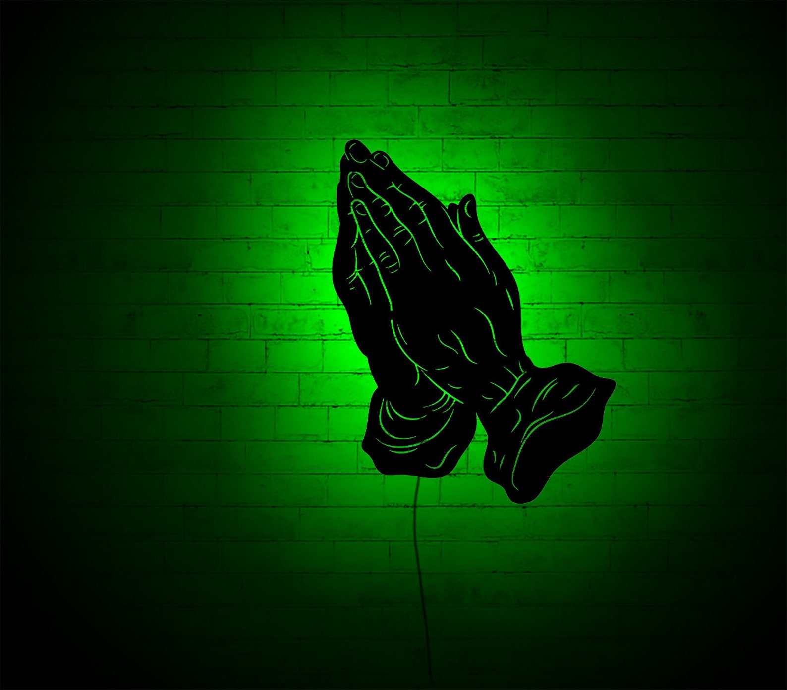 Prayer Hands Lighted-up Wall Art With RGB Color Changing Led - Etsy
