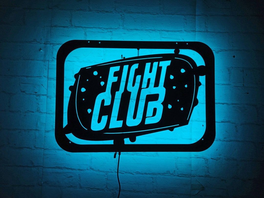 Fight Club Lighted up Wall Art, RGB Led 16 COLORS W/REMOTE Control ...