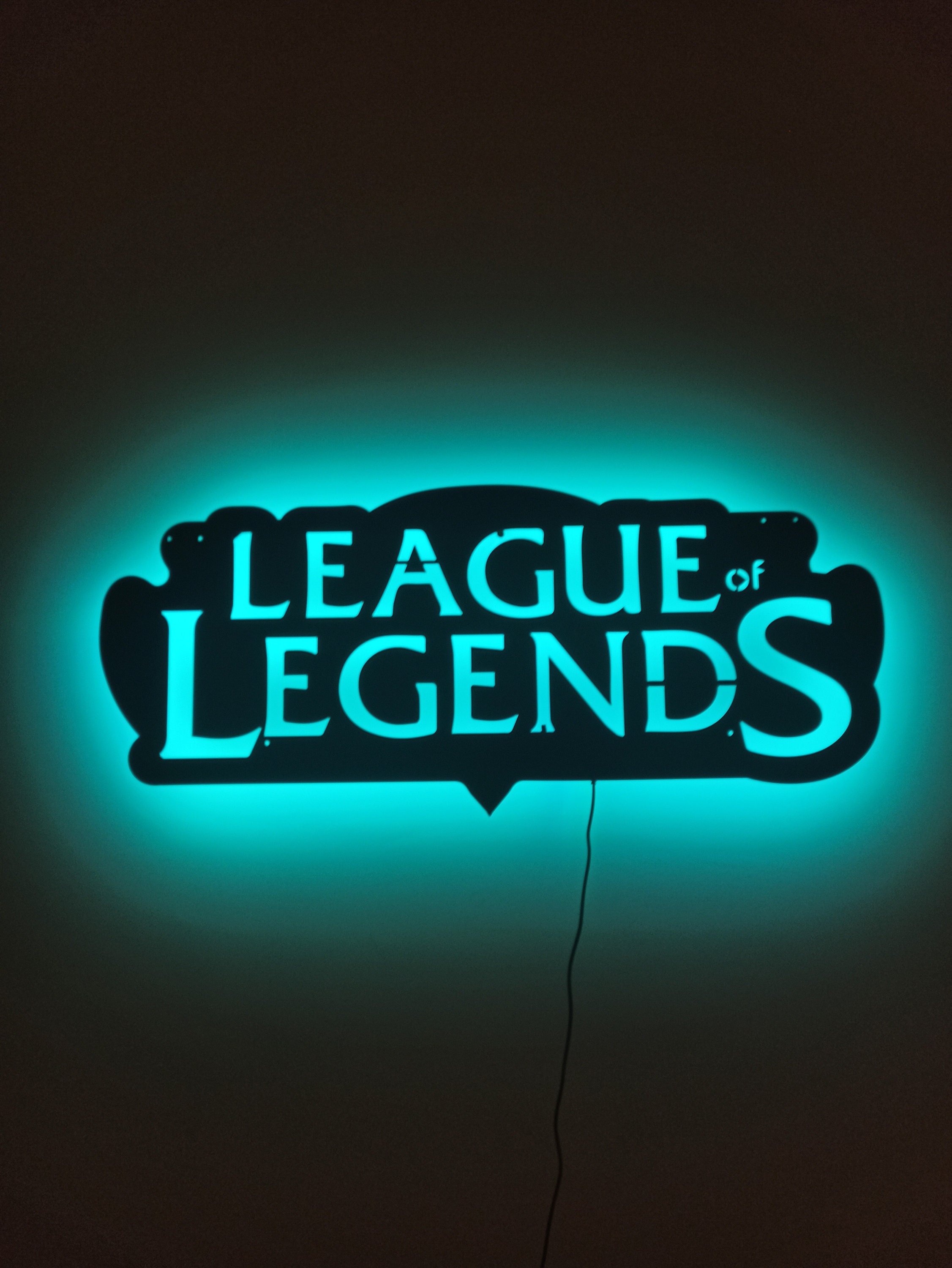LOL Logo Lighted up Wall Art With RGB Color Changing Led Wood - Etsy