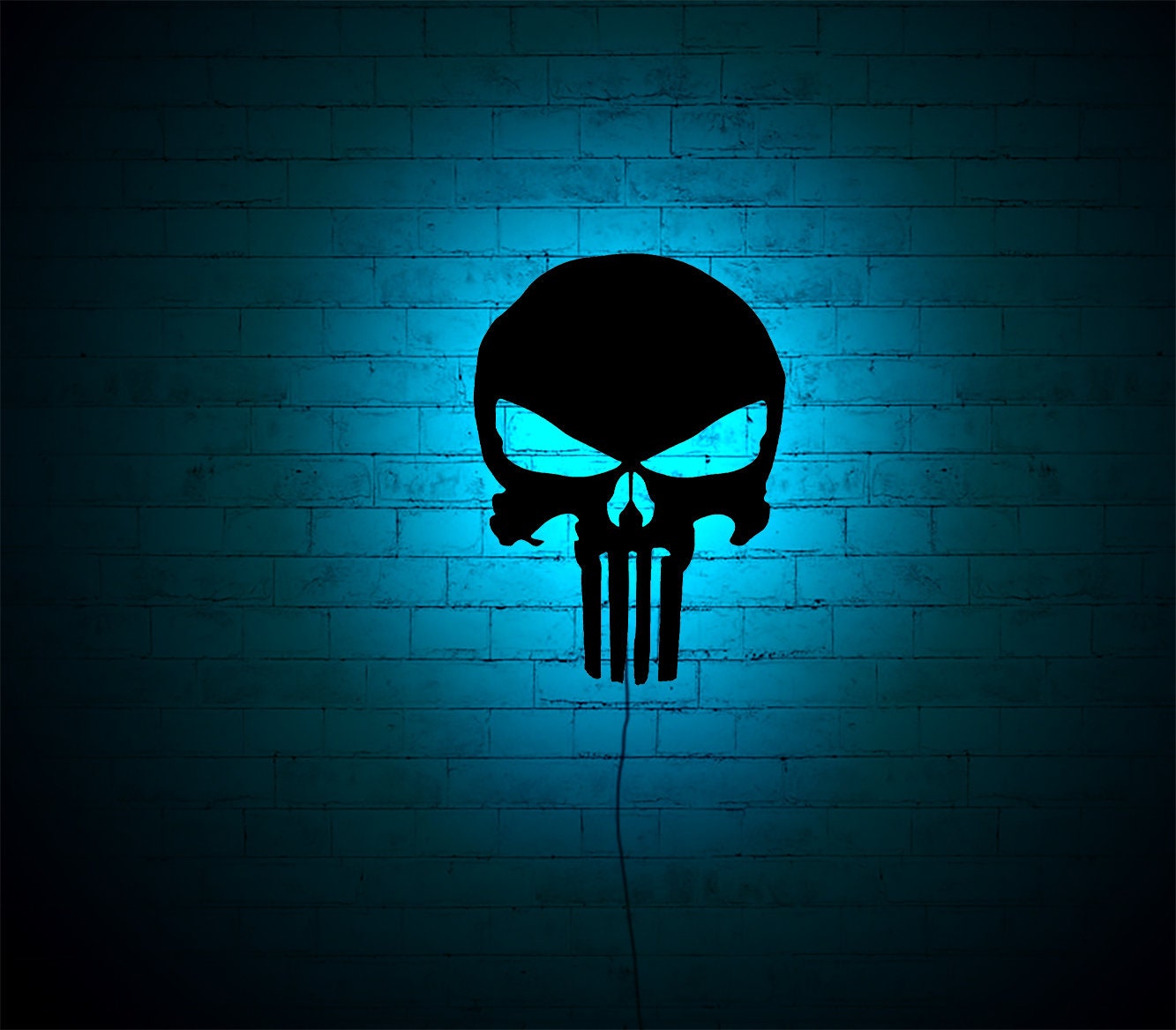Blue Punisher Logo Ohio Flag Punisher Skull Reflective Rear Helmet
