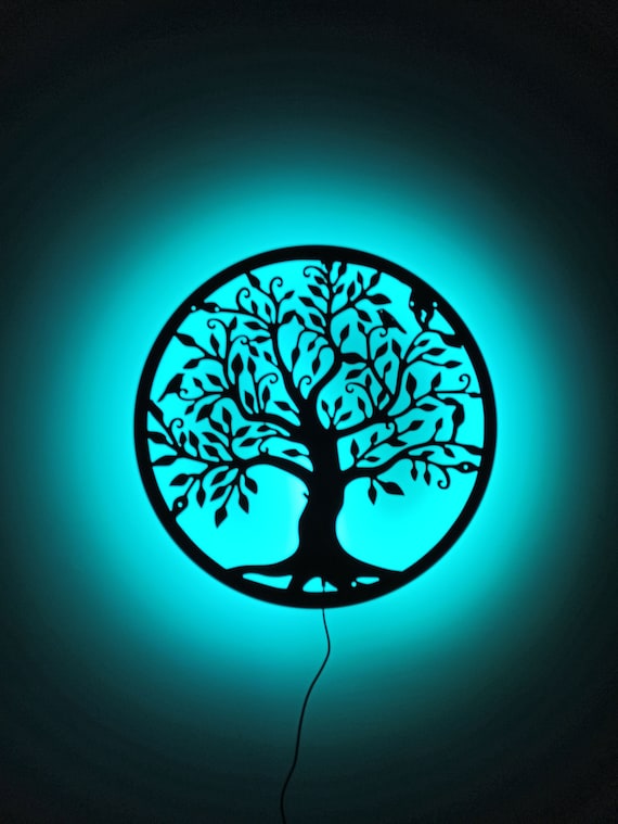Tree of Life Lighted-up Wall Art With RGB Color Changing Led - Etsy