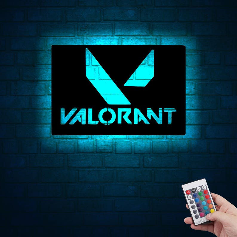 Valorant Inspired LED Name Sign – RGB Gaming Room Wall Decor – Custom ...