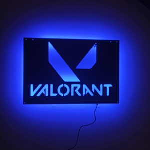 Valorant Lighted Wall Art: RGB Color Changing LED Gaming Room Decor ...