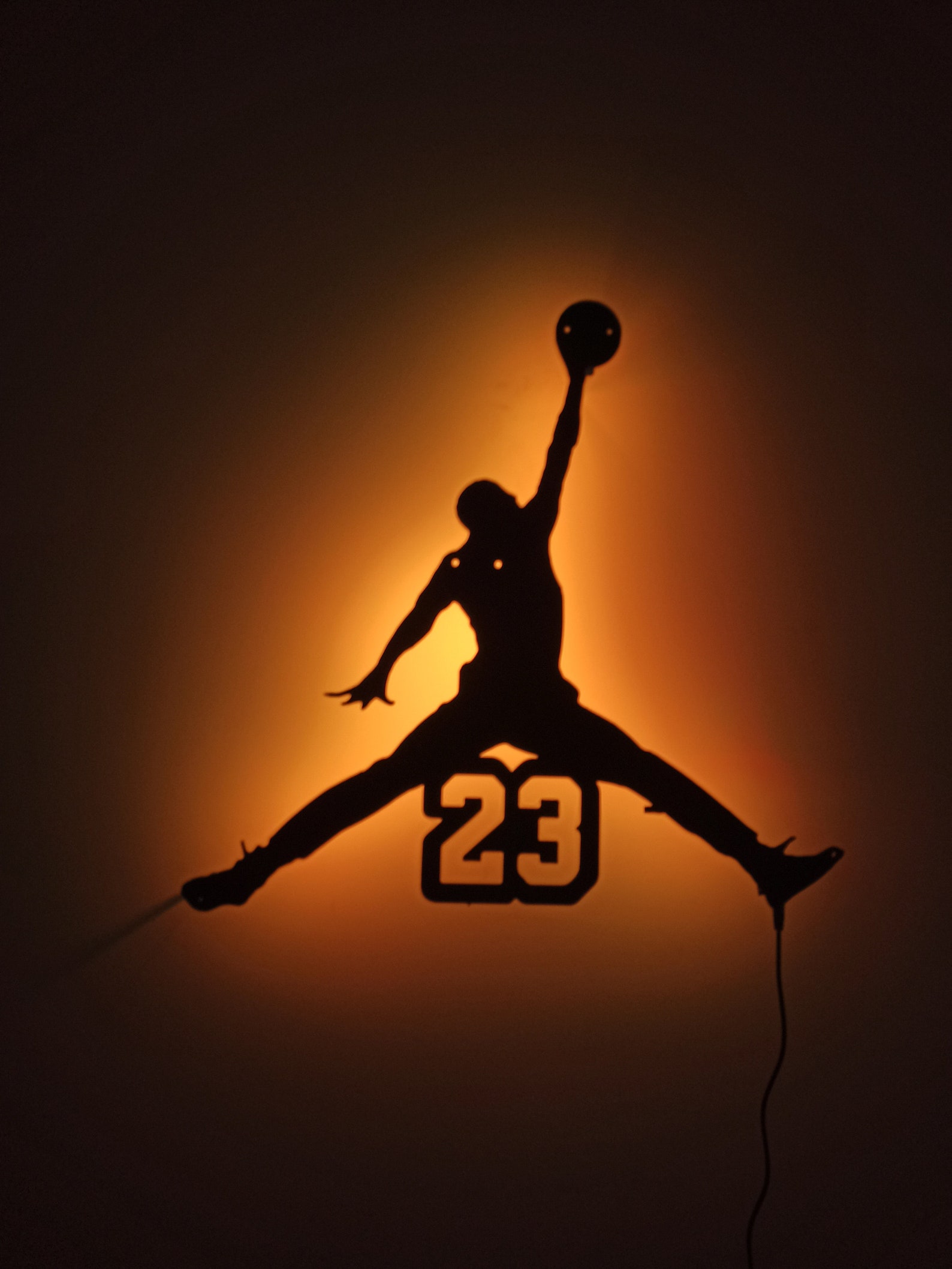 Michael Jordan Lighted up Wallart RGB Led 16 COLORS W/REMOTE - Etsy