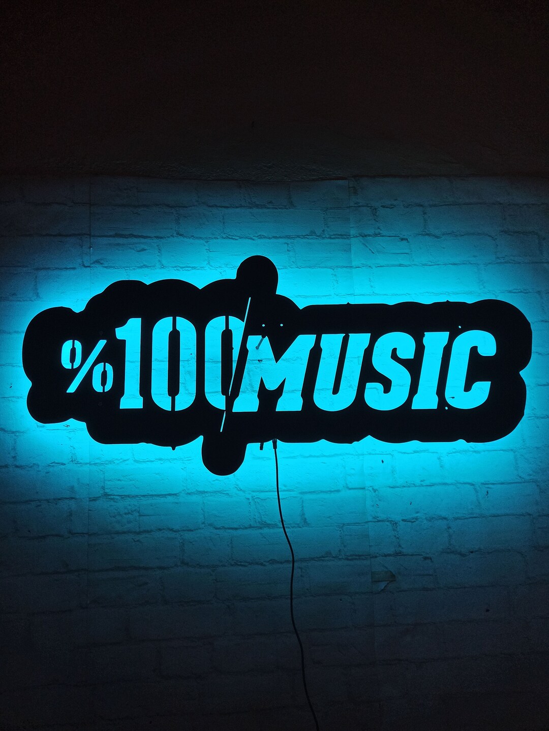RGB LED Music Bar Sign: Color Changing Wood Wall Decor - Etsy