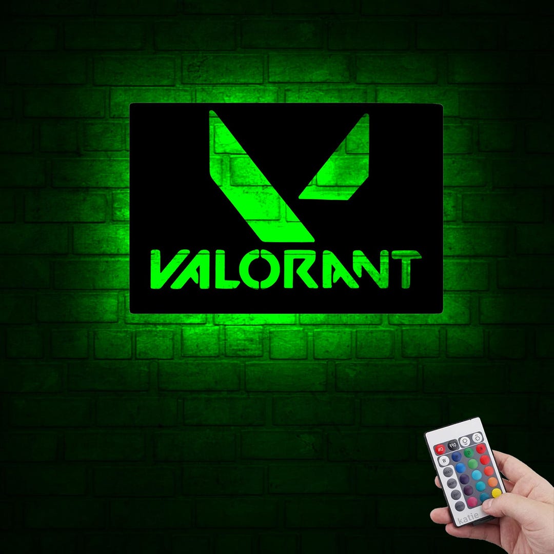 Valorant Inspired LED Name Sign – RGB Gaming Room Wall Decor – Custom ...