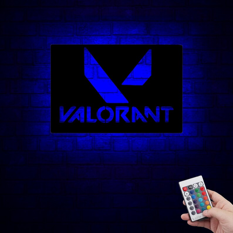 Valorant Inspired LED Name Sign – RGB Gaming Room Wall Decor – Custom ...