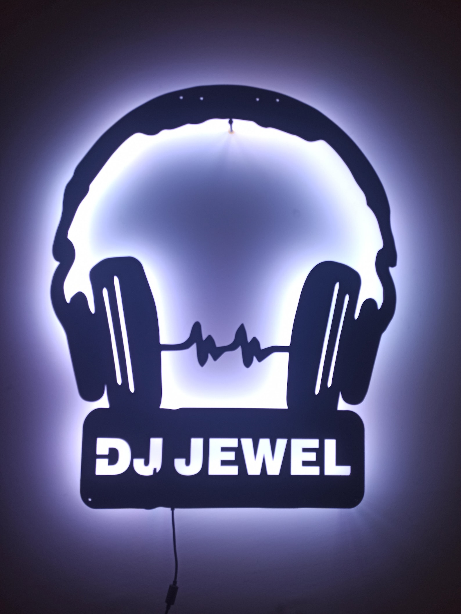 Personalized DJ Headphones RGB LED Sign: Custom Name Wall Art - Etsy
