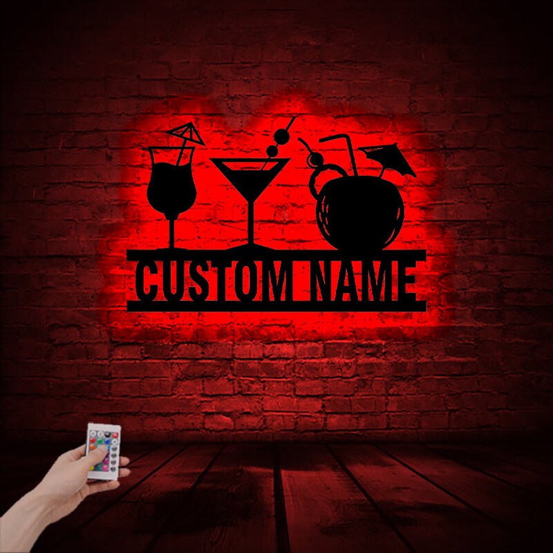 Lighted Bar Sign - Etsy