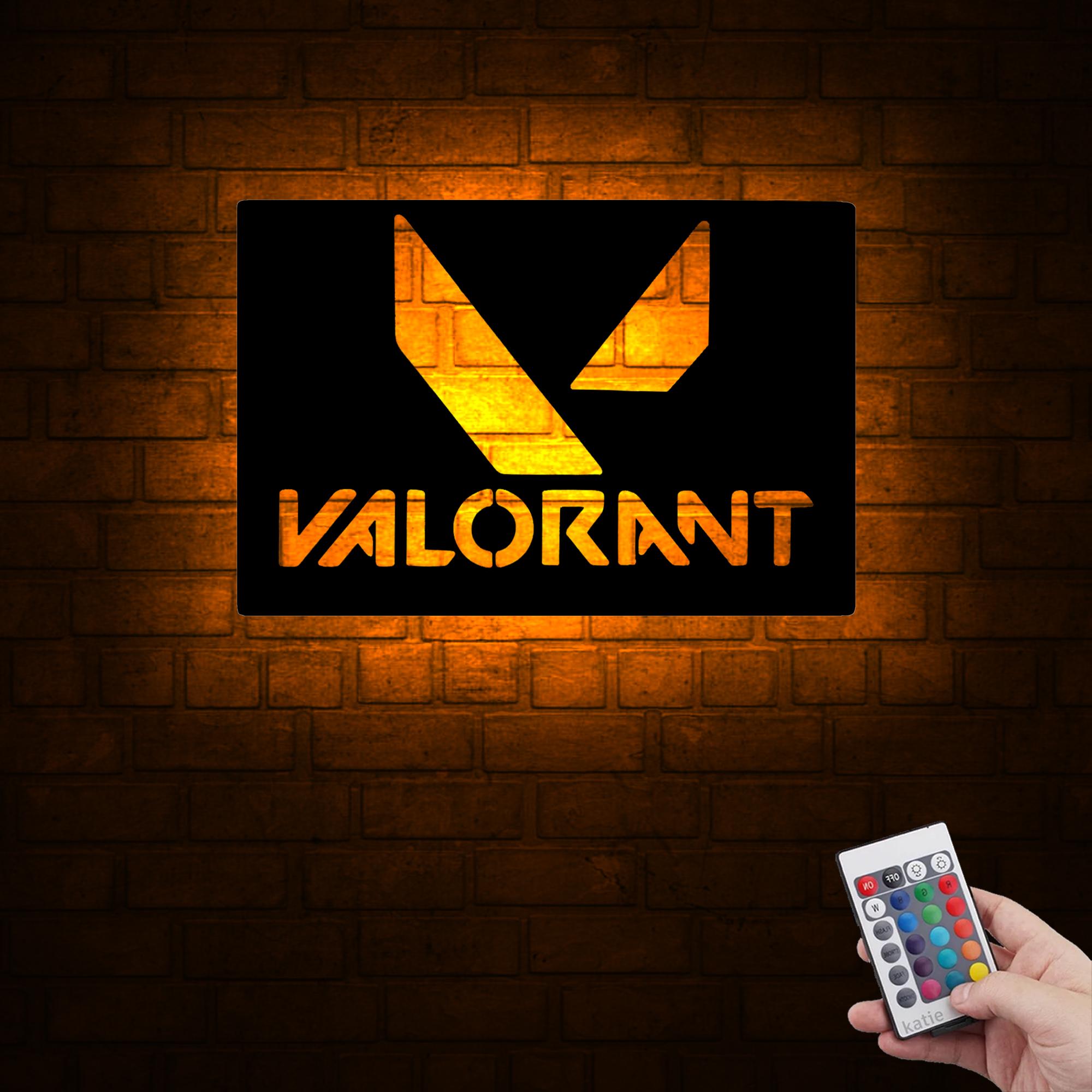 Valorant Inspired LED Name Sign – RGB Gaming Room Wall Decor – Custom ...