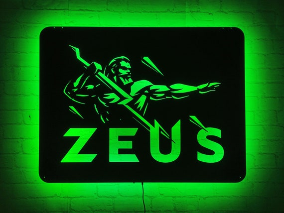 Zeus Greek God Lighted up Wall Art RGB Led 16 COLORS W/REMOTE - Etsy