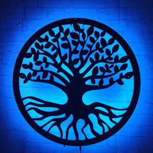 Tree of Life Lighted up Wall Art, RGB Led 16 COLORS W/REMOTE Control ...
