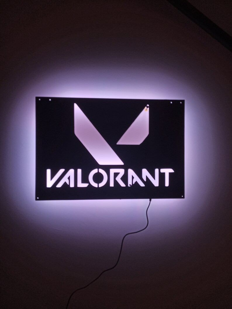 Valorant Lighted Wall Art: RGB Color Changing LED Gaming Room Decor ...