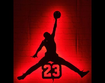Led Jordan Wall Decor - Etsy