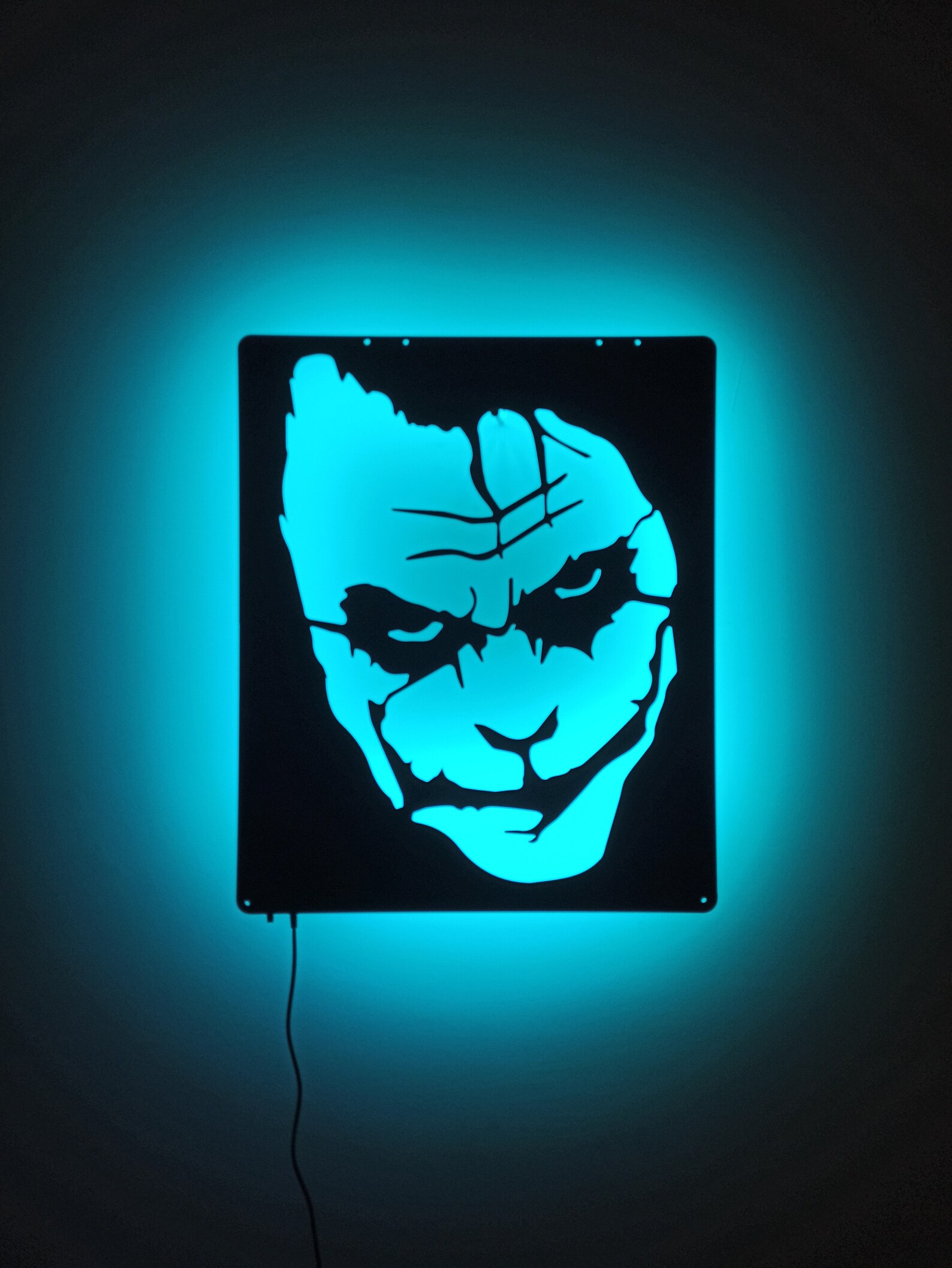 Joker heath Ledger Lighted up Wall Art RGB Led 16 COLORS - Etsy