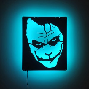 Joker -heath Ledger Lighted up Wall Art, RGB Led 16 COLORS W/REMOTE ...