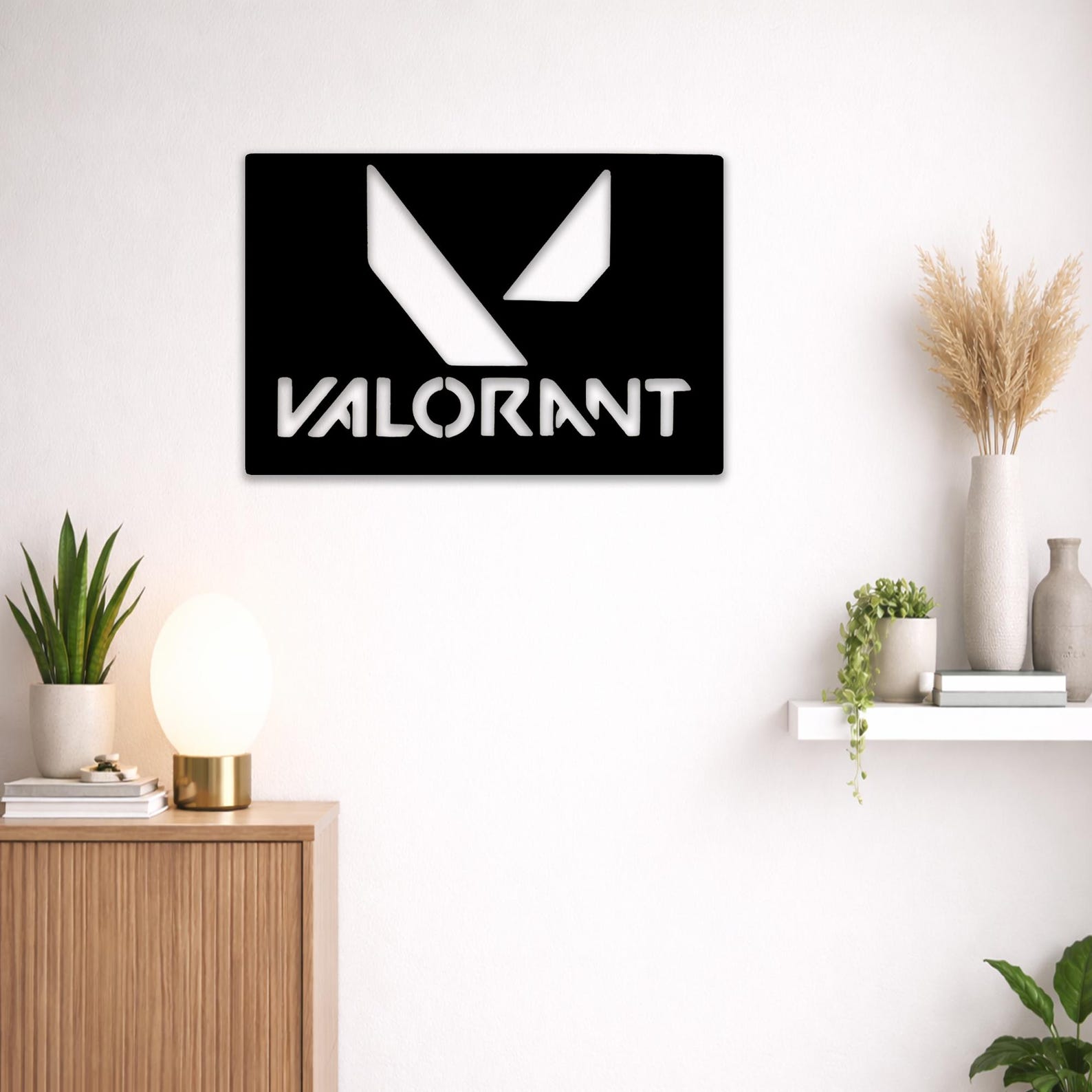 Valorant Inspired LED Name Sign – RGB Gaming Room Wall Decor – Custom ...