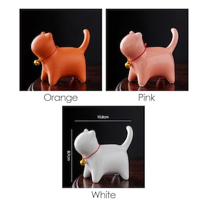 Ceramic Cat Tea Pet, 3 Colors, Cute Tea Pets, Handmade Cat Tea ...