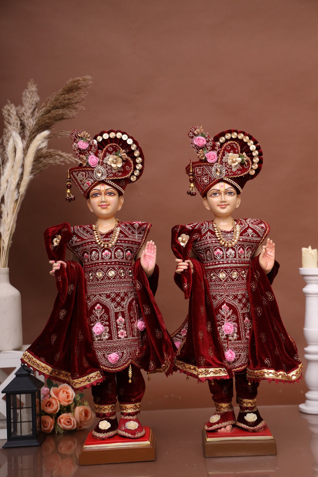 Handcrafted Swami Narayan Statue: Multicolour Resin Aksharpurshotam - Etsy