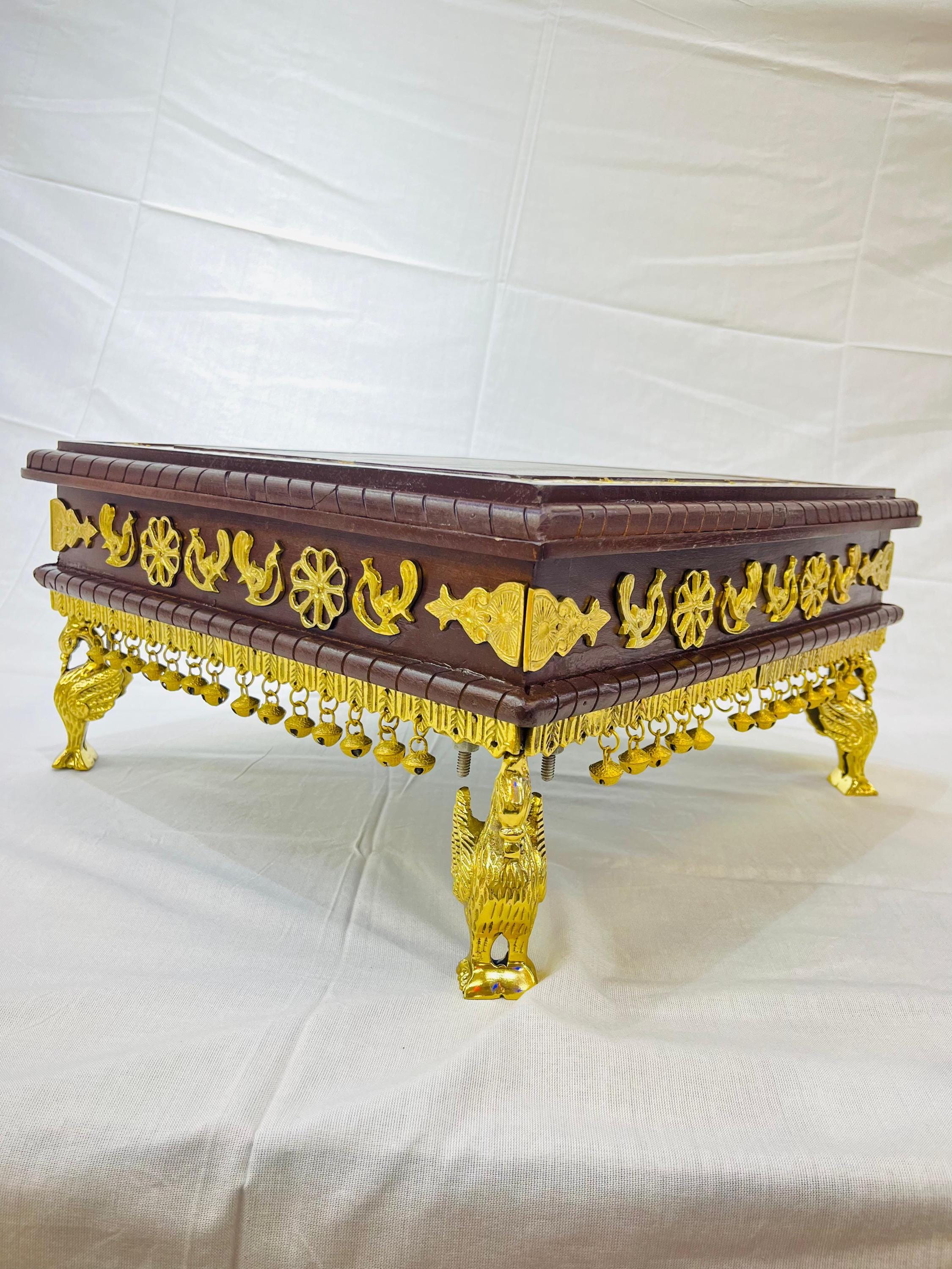 Wooden Vintage Style Handcarved Indian Chowki/home Decor Table/indian ...