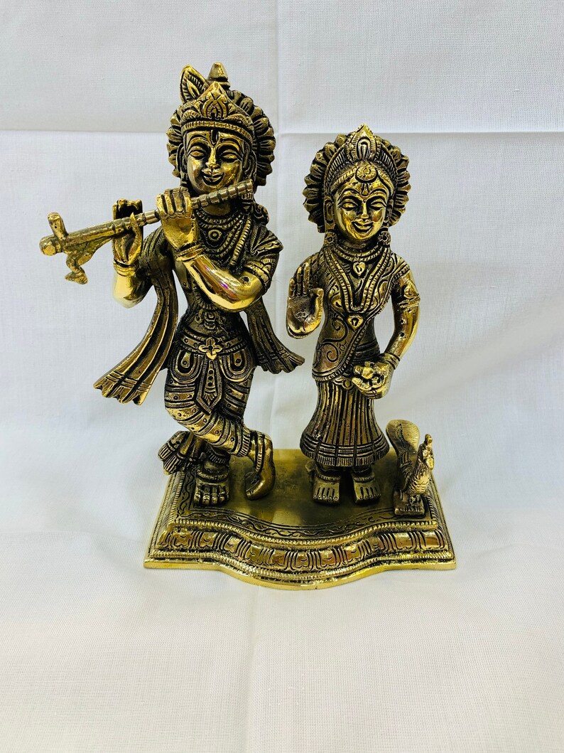 Lord Radha Krishna Couple God Large Statue Sculpture Murti for - Etsy