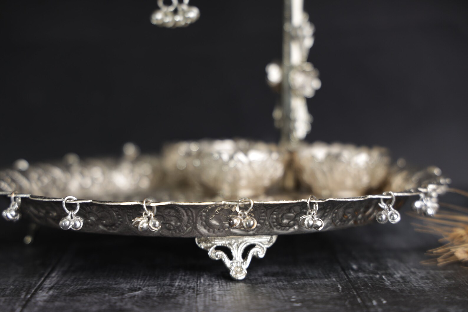 Veneration Tray With Kalash,silver Pooja Kalash and Tray,poojathali ...