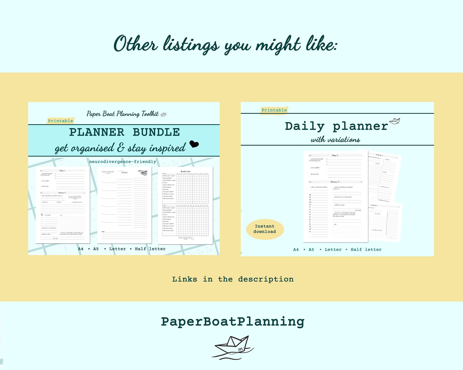 Monthly Planner Printable (instant Download, Organise, Vertical ...