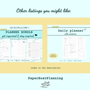 Monthly Planner Printable (instant Download, Organise, Vertical ...