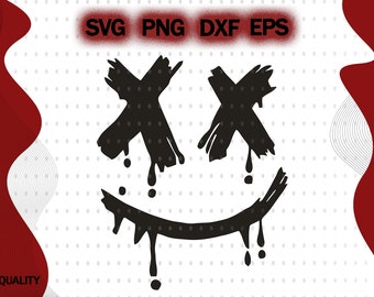 Xx Smiley Face Svg - Etsy